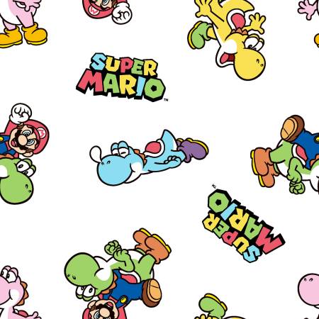 Super Mario Bro. - Mario and Yoshi - Cotton Fabric – Quilter's Cottage