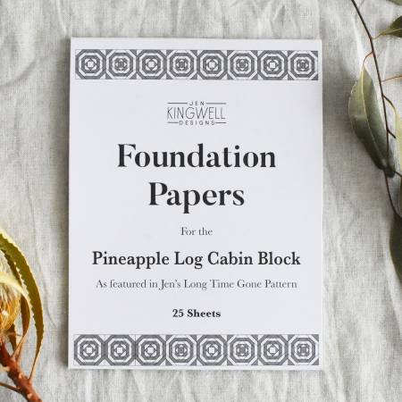 Pineapple Log Cabin Block Foundation Papers – Quilter's Cottage