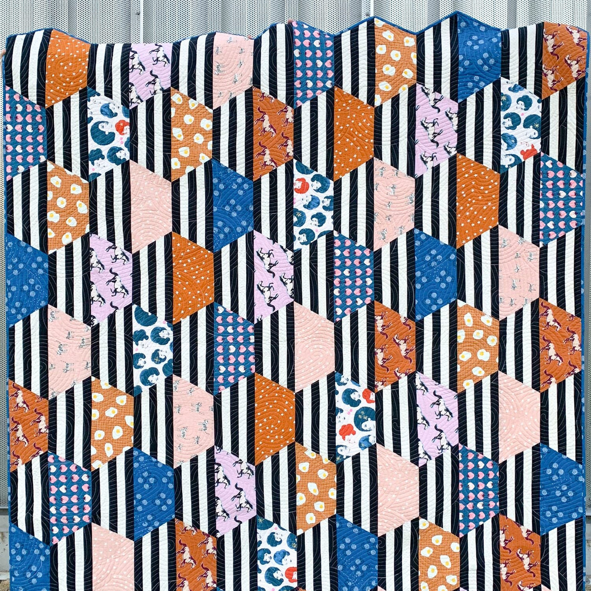 Modern Half Hexi Quilt Pattern – Quilter's Cottage